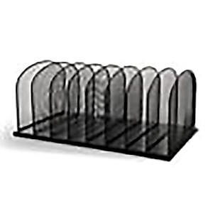 Scranton & Co Black Mesh Desk Organizer with 8 Upright Sections
