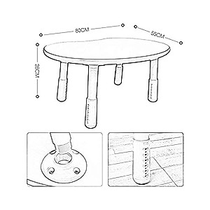 LIRUXUN Children's Table and Set Kindergarten Can Be Raised and Lowered Plastic Baby Game Table Graffiti Belt Storage Tablo