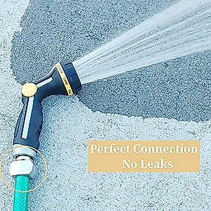 Garden Hose Repair Kit 5/8 Inch Fittings Mender 3/4 Male and Female Water Hose End Replacement Set Connector with Zinc Clamp