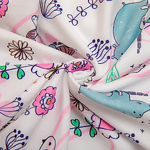 LovinPet Dog Jammies Large Dogs, UV & Post Operative Protection, 4 Legged High Collar Dog Onesies,Lightweight Stretchable Hippo, Bird, Tortoise Prints Large Dog Pajamas as Base Shirt for Dog Dresses L