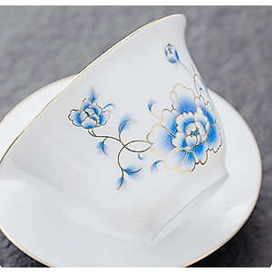 Emoyi White Gaiwan Teacup 4oz Lotus Chinese Kung Fu Sancai Tray Cup Tea Set Bowl Saucer with Lid