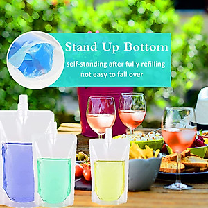 30pcs Refillable Drink Pouches for Festivals Clear Travel Plastic Drinks Flasks Cruise Kit Reusable for Alcohol Liquor Juice Bags Drink Container Party Hot Cold Beverage 30pcs(10*250&10*380&10*500ml)