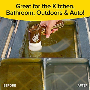 Horsepower Scrubber Gold Edition, Longer Battery Life, Electric Power, Rechargeable, Spins 350 RPM, Waterproof, 5 Brush Heads, AS-SEEN-ON-TV, Cleans Dirt & Grime: Bathrooms, Kitchen, Indoors/Outdoors