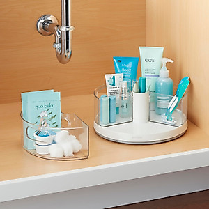 YouCopia Crazy Susan Turntable, Divided Lazy Susan Organizer with 3 Clear Bins for Cabinet and Pantry Storage