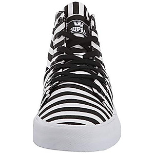 Supra Stacks Mid Black/White Stripe Men's 7, Women's 8.5