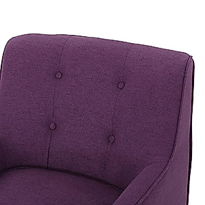 Christopher Knight Home Felicity Mid-Century Fabric Arm Chair, Purple