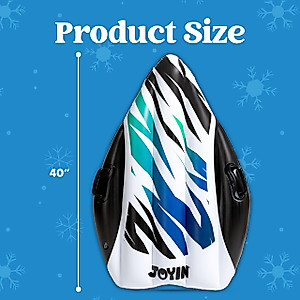 JOYIN Inflatable Snow Sleds (2 Pack), 40" Heavy Duty Snow Tube with Handles,Snow Sled for Kids and Adults Cold Resistant Winter Toys Gifts,Toboggan for Family Winter Outdoor Activities(Blue)