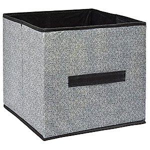 ESSENTIALS Collapsible Storage Container with Handles (11"x11"x8") - Gray