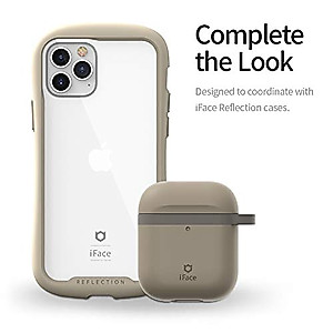 iFace Grip On Color Silicone Case Compatible with AirPods 1 and 2 - Wireless Charging Compatible, Aluminum Carabiner Included - Navy
