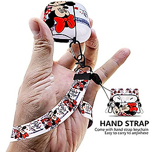 Airpods Pro Case Designed for Apple AirPods Pro,Full Protective Case Cover with Keychain and Lanyard,Shockproof Anti Case for Airpods Pro Charging Case (Mickey and Minnie)