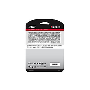 Kingston 480GB A400 SATA 3 2.5" Internal SSD SA400S37/480G - HDD Replacement for Increase Performance