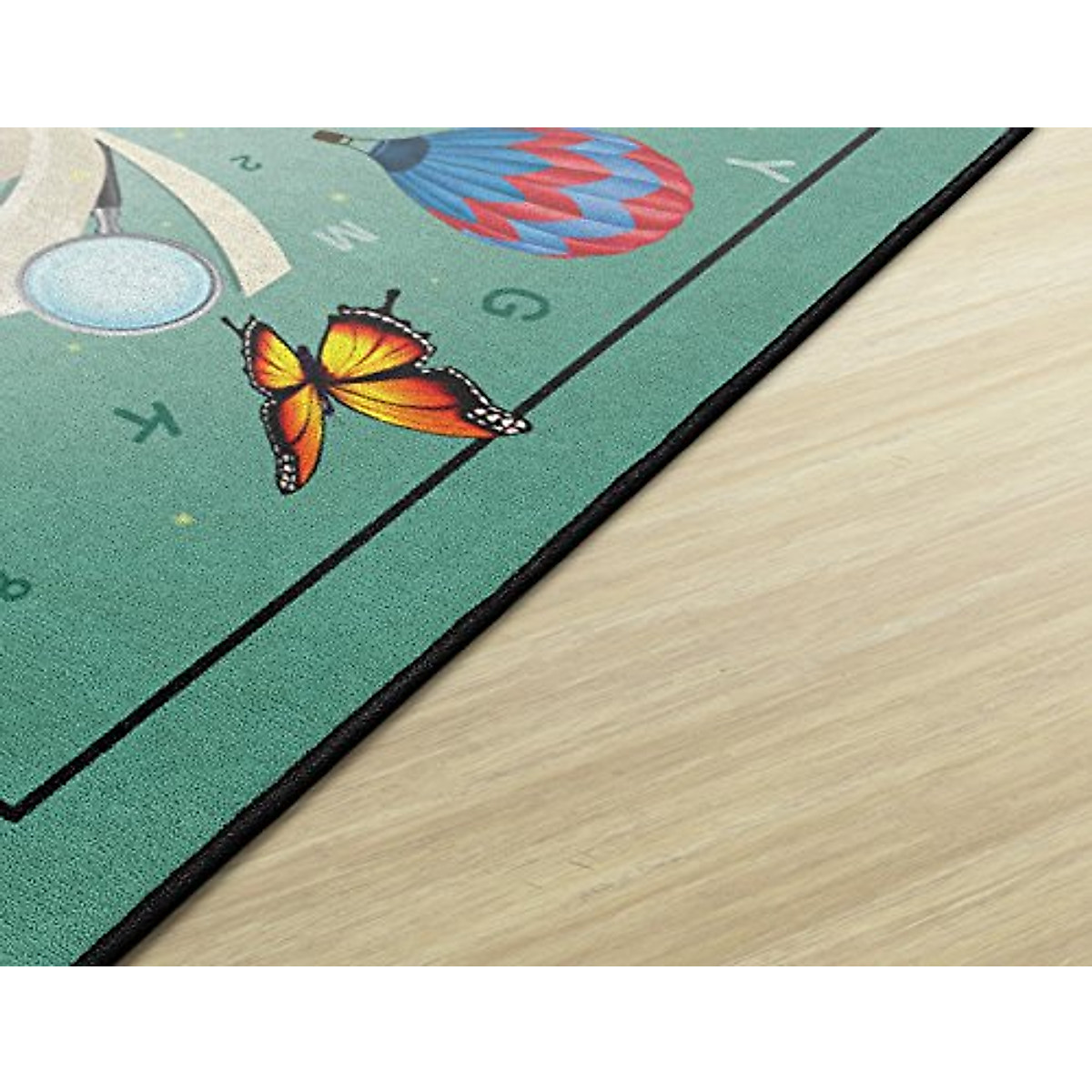 Flagship Carpets Explore Through Reading Children's Educational Area Rug for Kids Bedroom Mat, Home Play Room or Classroom Carpet, 3' x 5', Multicolor