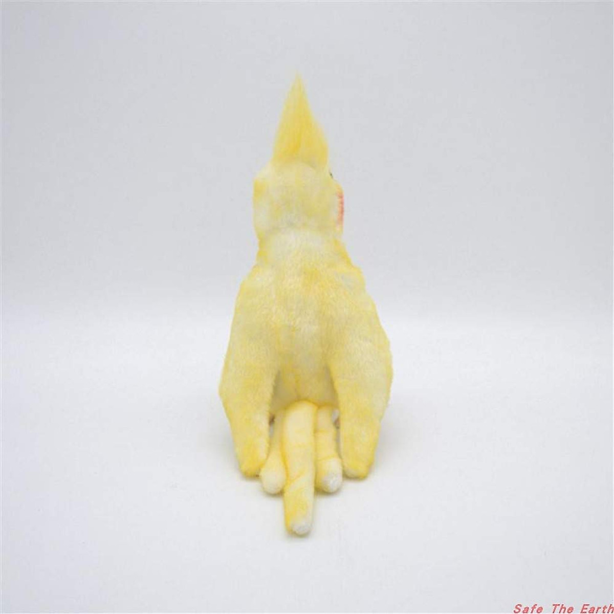 TAMMYFLYFLY Lifelike Cockatiel Parrot Bird Plush Stuffed Animal Toy Yellow Bird Cute Animal Model