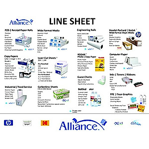 Perforated Paper Alliance Laser Cut Sheet 8.5 x 11 inch, 20 lb, 92 Bright - Made In The USA (3.67 & 7.33 From Bottom, 2,500 Sheets | Case)