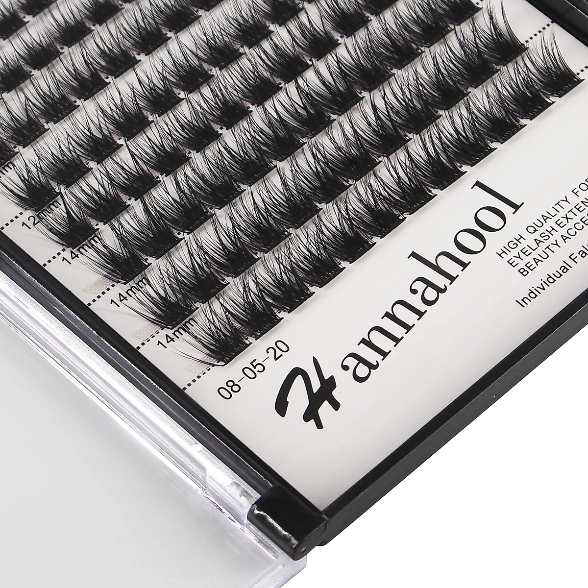 10Rows Mixed 10-12-14-16mm/8-10-12-14mm Individual False Eyelashes D Curl Wide Stem Dramatic Black Makeup Cluster Eyelashes Natural Volume Eye Lashes Extensions (8-10-12-14mm mixed)
