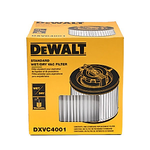 DEWALT DXVC4001 Cartridge Filter Replacement Fit for 4-5 Gallon Wet/Dry Vacuum Cleaners DXV04T, DXV05P, DXV05S, DXV08S, DXV06G