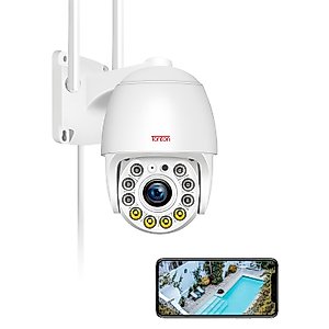 [2K,Auto-Track Camera] Tonton 3MP Wireless Pan and Tilt Outdoor WiFi Security Camera,2 Way Audio,Floodlight,Color Night Vision,Standalone Working,Also Works with All of Tonton Wireless NVRs