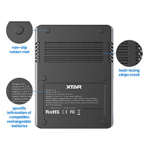 XTAR VC4 Charger for Lithium-ion and Ni-MH Batteries (Authentic USA Version)