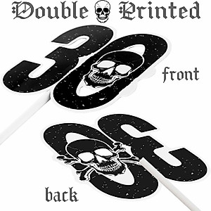 36Pcs Rip My Twenties Cupcake Toppers Happy 30th Birthday Party Decorations Black Death to My 20s Cake Picks for 30th Theme Birthday Party Supplies