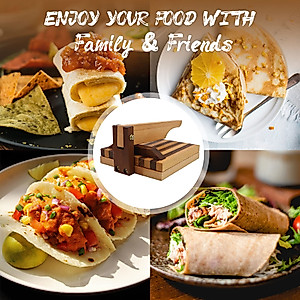 Upgrade Hardwood Tortilla Maker Hardwood Tortilla Maker - 10" Square Wood Flour Tortilla Press for Homemade Mexican Tortillas, Roti, Burritos, Taco and More, Natural Food-Grade wood (beech & Walnut)