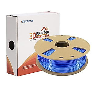WISDREAM 3D Printer PLA Ice Blue/Sea Blue Gradient Color Filament 1.75mm, Dimensional Accuracy +/- 0.03mm,1kg(2.2 lbs), Fit Most FDM 3D Printer (PLA Ice Blue/Sea Blue Gradient Color)