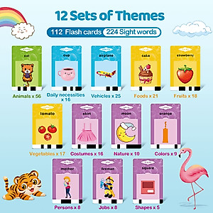 Websonaw Toddler Toys for 2 3 4 5 Year Old Boys Girls, Talking Flash Cards with 224 Words, Autism Sensory Toys for Autistic Children Learning Montessori Toys for 2 Year Old, Speech Therapy Toys