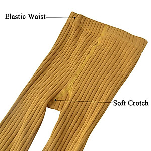 5 Pack Girls Cotton Cable Knit Classic Solid Ankle Leggings Pants Footless Tights 9-11T