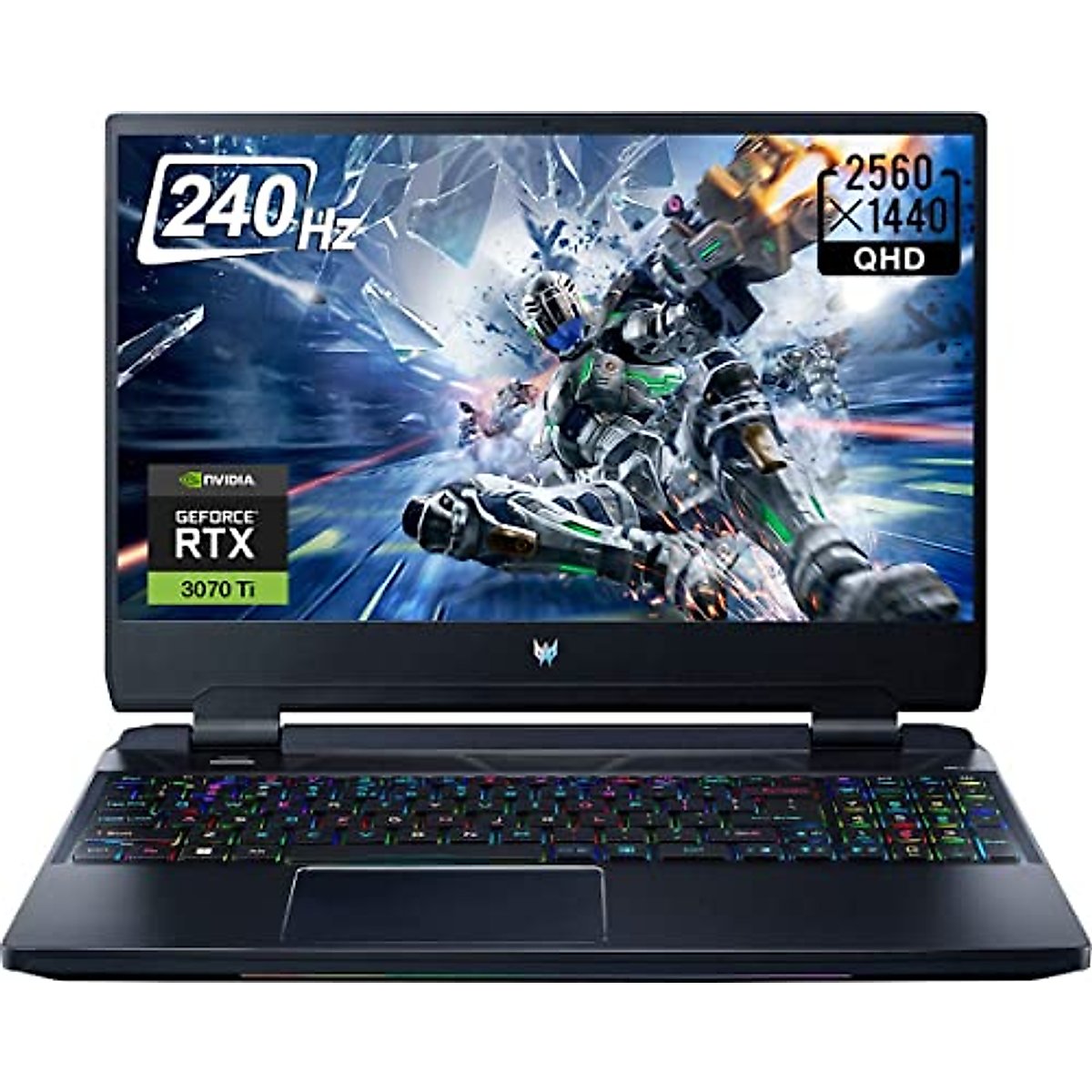 acer 2023 Predator Helios 300 Gaming Laptop, 15.6" 2K QHD 240Hz Display, Intel Core i7-12700H 14-Core, GeForce RTX 3070 Ti, 64GB DDR5, 2TB PCIe SSD, RGB Keyboard, Thunderbolt 4, RJ-45, GM Accessories