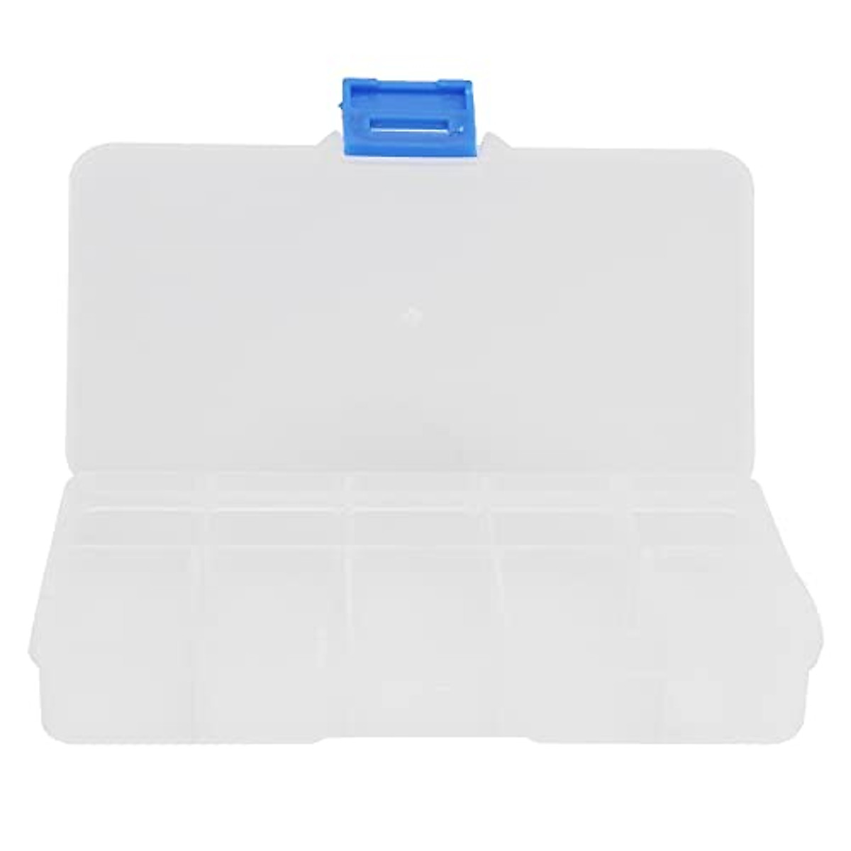 LIYJTK 10 Grid Transparent Jewelry Box Plastic Organizer Box Storage Container for Beads Art DIY Crafts Small Parts