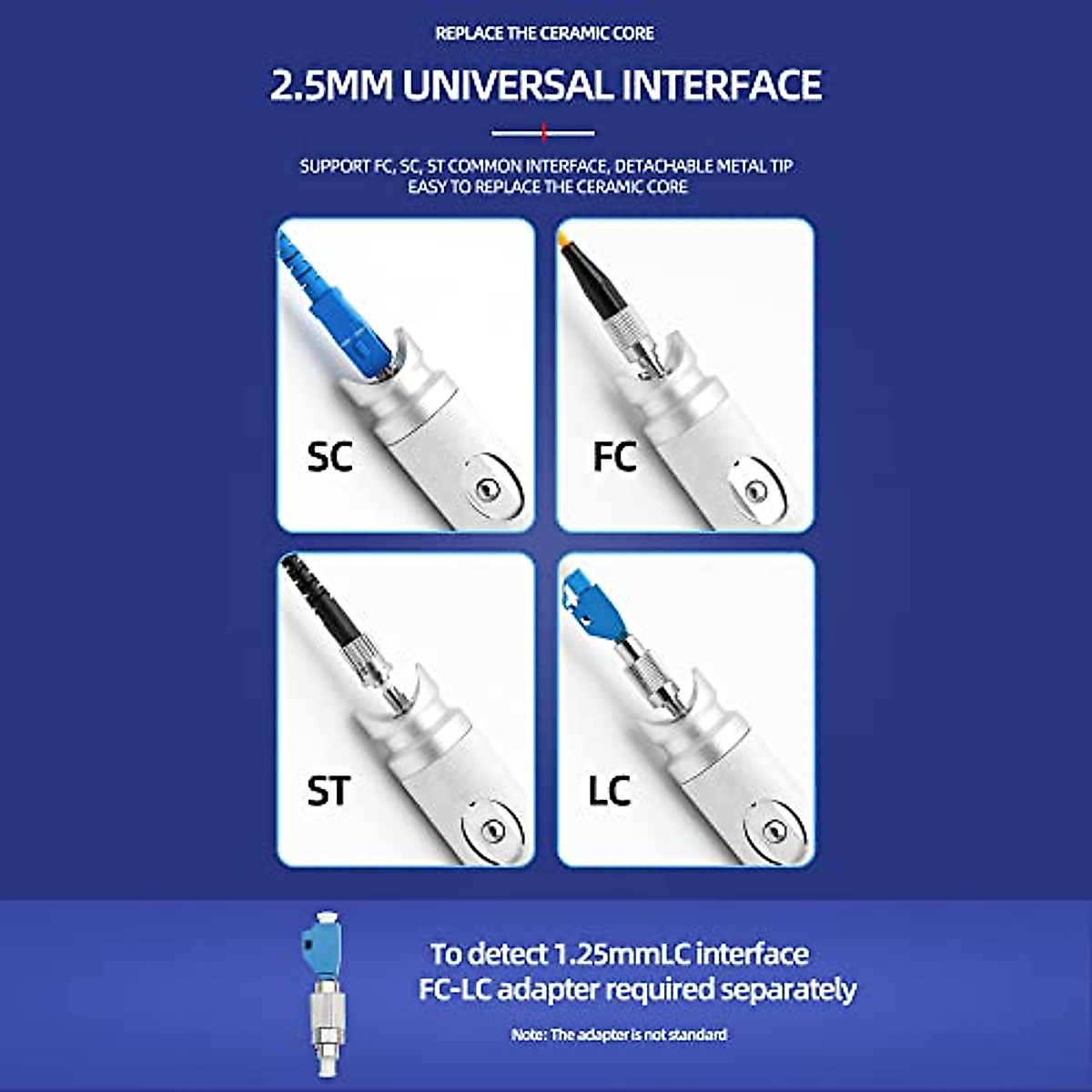 Fiber Optic Cable Tester 10KM Visual Fault Locator Fiber Fault Locator Tracker for 2.5mm Universal Connector