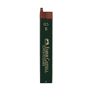 Faber Castell 120501 0.5 mm B Superpolim Leads for Mechanical Pencil (Pack of 12)