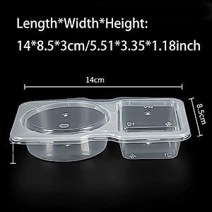 Reusable Snack Containers with Lids, Mess Free Snack Container, Snack Reusable Container, Travel Condiment Containers Sauce Cups for to-Go Sauce Sampling(10pcs)