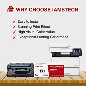 iamstech 121 Toner Cartridge Compatible Replacement for Canon 121 CRG-121 Toner Cartridge for Canon imageCLASS D1620 D1650 Printer Ink (Black, 2-Pack, High Yield)