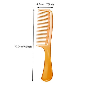 15Pcs Comb With Handle Colorful Styling Handle Comb Set Plastic Round Long Handle Comb Fine Dressing Unbreakable Detangling Hair Comb for Women Toddler, 8 Inch