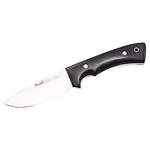 MUELA RHINO-9M Fixed Blade Hunting Knife with Leather Sheath, 3-1/2", Black,Grey