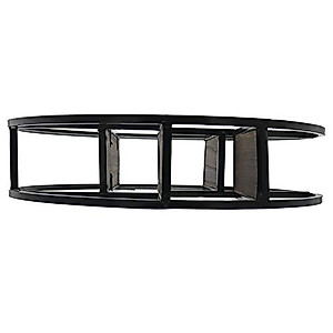 6 tier Black Round Floating Shelves, ABN5E094S-BLK