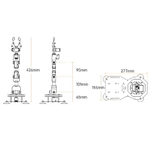 Hiwonder xArm ESP32 Robotic Arm Open Source Robot Support MicroPython Programming with Sensors for Secondary Development Kit (with ESP32)