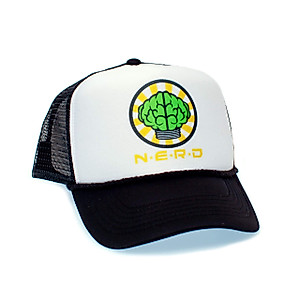 Nerd Trucker Hat Neptunes N*E*R*D N.E.R.D. Cap Adult One-Size Multi (Black/White/Black)