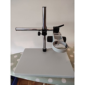 WSJIE Industrial Binocular Trinocular Microscope Camera Stand Holder Arm Bracket 76mm Universal 360 Rotating Maintenance Workbench (Color : B, Size : 375 * 255MM)