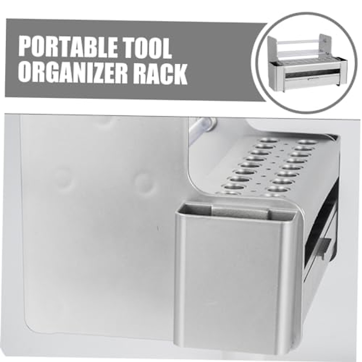 WHAMVOX Screwdriver Tool Storage Rack Silver or Pvc Portable Tool Organizer Rack Pe Tool Organizer Holder Tool Organizer Rack with Drawer