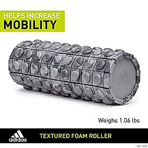 adidas Foam Roller for Physical Therapy & Exercise - 13" Textured Muscle Roller Back Pain Massager with Trigger Point Nodes for Deep Tissue Body Massage