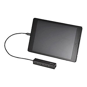 Buffalo BSH4UMB05BK USB 2.0 4-Port Hub for Tablets and Smartphones, Black