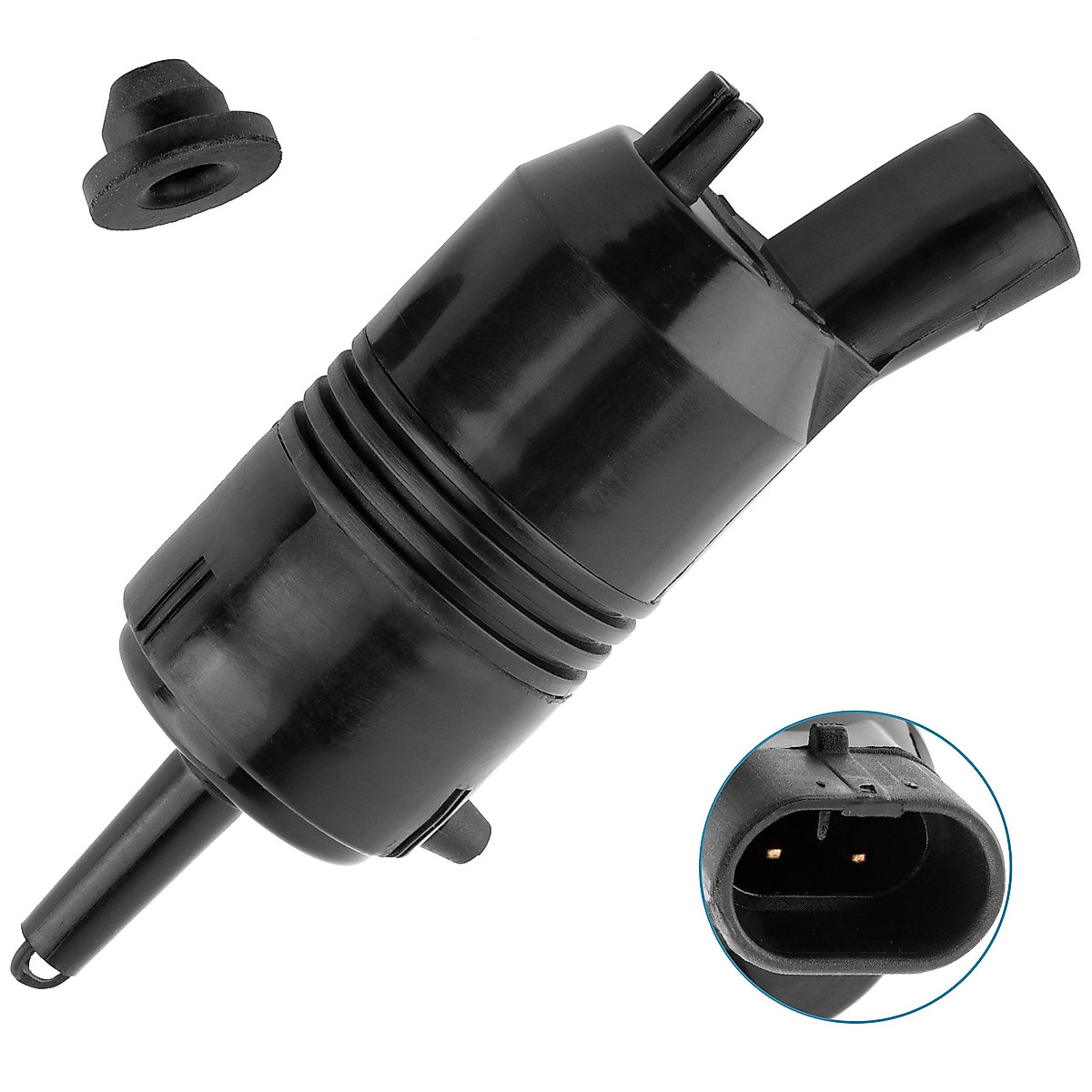 BOXI Windshield Washer Pump Compatible for Chevy GMC Buick Cadillac Vehicles - Century LeSabre DeVille Escalade Astro Avalanche Silverado Suburban Tahoe Sierra Savana | Replace# 22127652 22127653