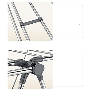 YIFEI2013-SHOP Folding Drying Rack Floor Drying Rack Folding Stainless Steel Indoor Home Balcony Outdoor Drying Quilt Lift Telescopic Rod Can Dry Shoes Design Collapsible Drying Rack