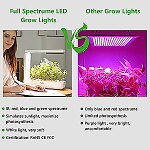 VegeBox 12 Pods Hydroponics Growing System - Indoor Herb Garden, Kitchen Smart Garden Planter, LED Grow Light with Plant Germination Kits(White)…