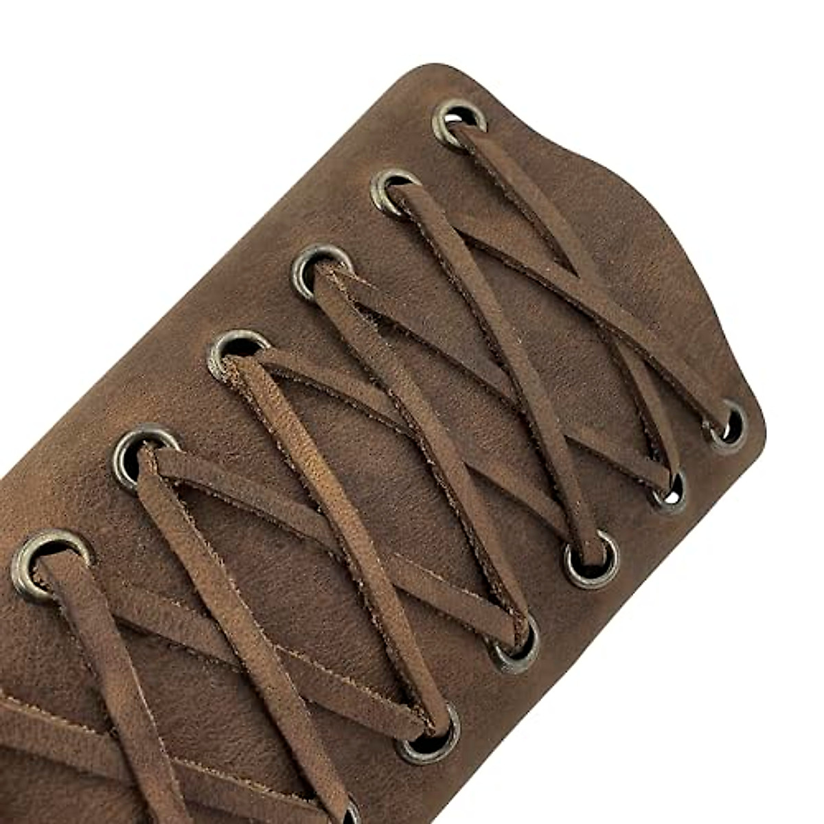 Valhalla Gear, Set of 2 Bracers for Archers, Hand Protector for Bow Shooting Practice, Outdoor Sports Armband, Wrist Guard, Full Grain Leather, Handmade, Bourbon Brown