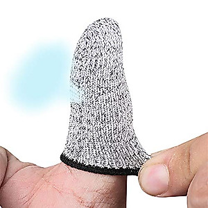 ZEPOHCK 10 Pcs Cut Resistant Protection Finger Cots, Finger Sleeve, Finger Cover Life Extender for Kitchen, Work, Sculpture, Anti-Slip, Reusable