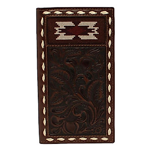 M&F Western Nocona Rodeo Wallet Southwestern Inlay & Lace Brown One Size