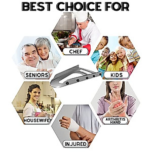 Crethinkaty Jar Opener, 2 in 1 Multi Function Bottle Opener Ring Pull Can Opener Kit-Designed for Weak Hands,Seniors, Arthritis - Ideal for Elderly and Children, Bigger Open Size