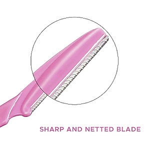 REVELÉ 6 Pack Eyebrow Razor Trimmer [Extra Precision] Disposable Facial Hair Remover, Derma-planing Shaving Tool - Facial Shave for Men & Women